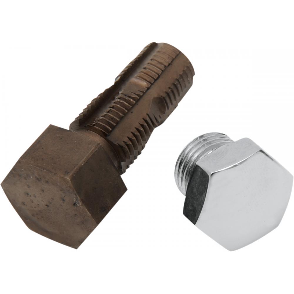COLONY 7502-2 Chrome Drain Plug w/Tap DS-190900 | Vital V-Twin Cycles COLONY 7502-2 Chrome Drain Plug w/Tap DS-190900 | Vital V-Twin Cycles