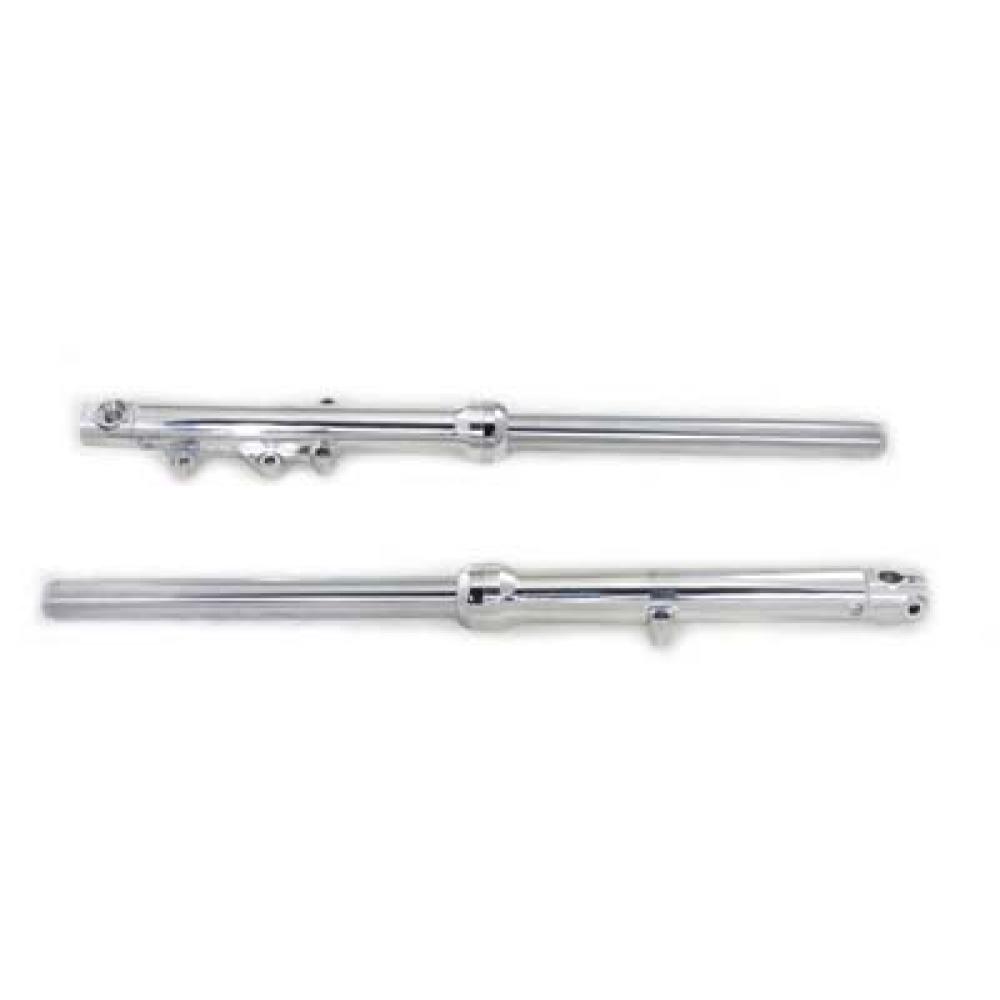 V-Twin 39mm Single Disc Fork Tube Assembly Chrome 24-1355 | Vital V ...